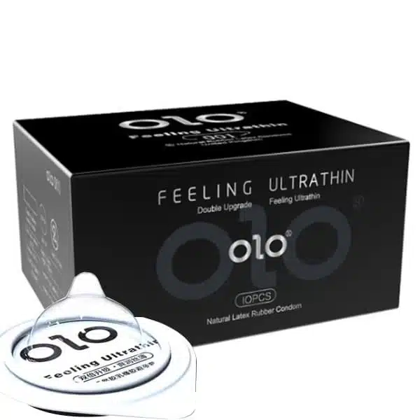 Bao cao su OLO 0.01 Feeling Ultrathin đen hương Vani dễ chịu