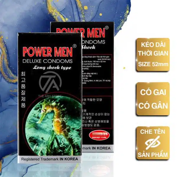 Bao cao su Powermen Sea Horse Gai gân, kéo dài | DrLoves